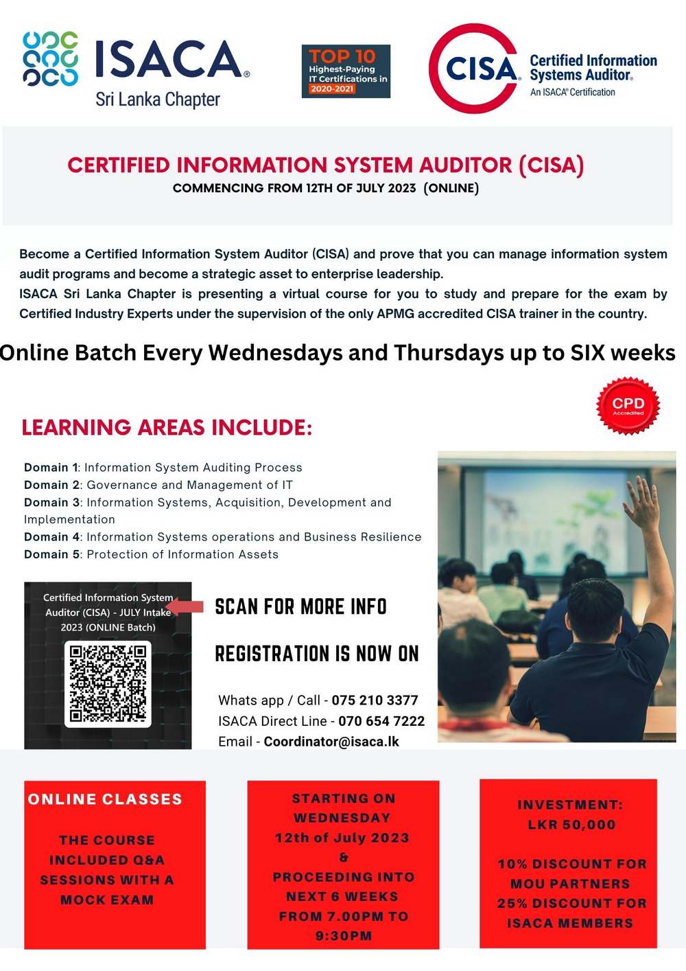 CISA Review Course 2023 Intake July 2023